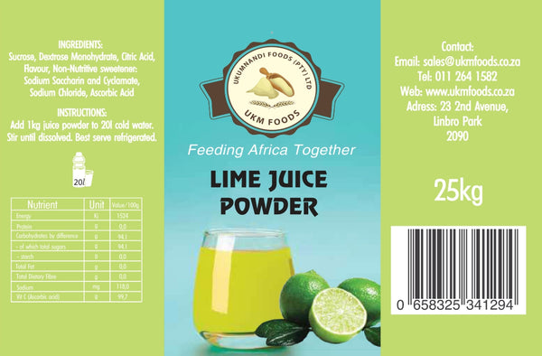 Lime Cooldrink Powder 25KG – Staple Suppliers